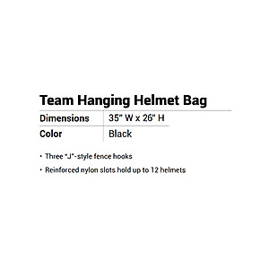 Easton | TEAM HANGING HELMET BAG | Holds 12 Baseball / Softball Helmets | Includes 3 Fence Hooks + Travel Straps