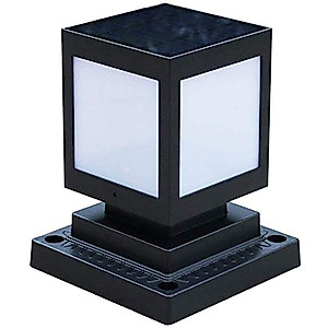Outdoor Post Light Solar Post Lights Outdoor Waterproof Post Lamp Home Garden Pillar Light Glass Post Lights Villa Courtyard Park Column Headlight