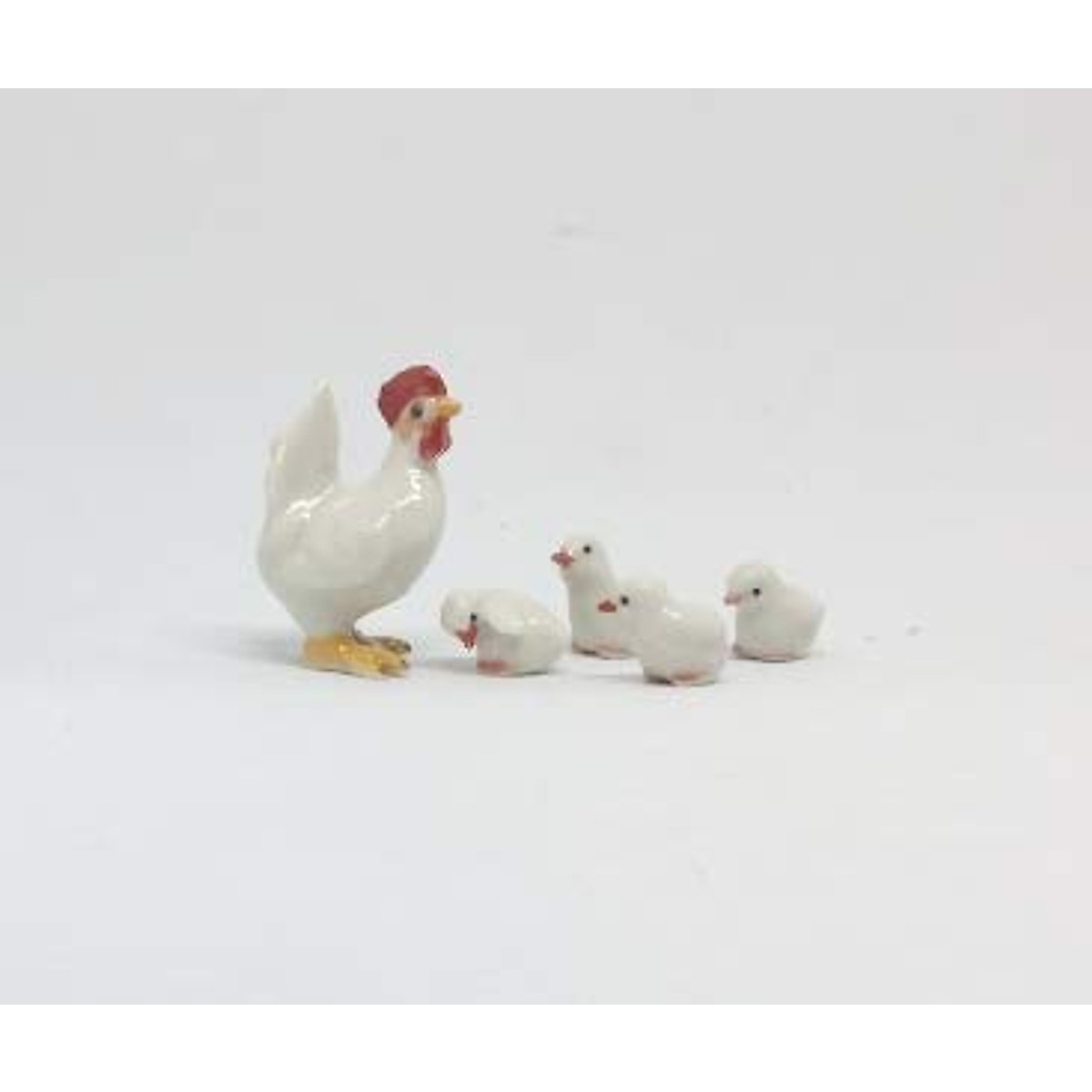 Studio one Handmade Animal Figurine Ceramic Lovely Hen an Chicks Farm Animal Collection Best Gift