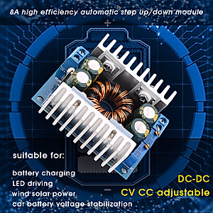 Voltage Converter Module DC 5-30V to 1.25-30V,Automatic Step Up/Down Converter,Boost/Buck Voltage Regulator,Regulated Converter Module,Over Current, Short Circuit, Over Temperature