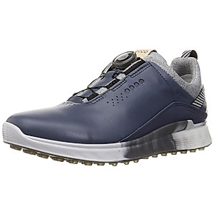 ECCO Men's S-Three BOA Gore-TEX Waterproof Hybrid Golf Shoe, Ombre/White, 9-9.5