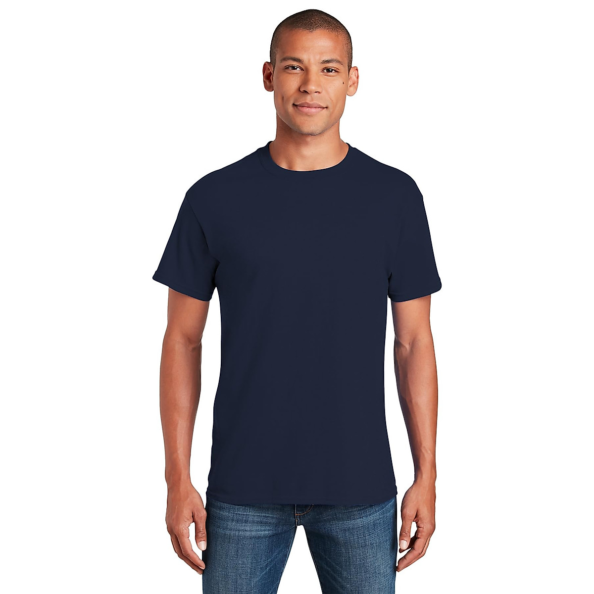 Gildan Heavy Cotton T-Shirt G5000, Navy (10-Pack), Large