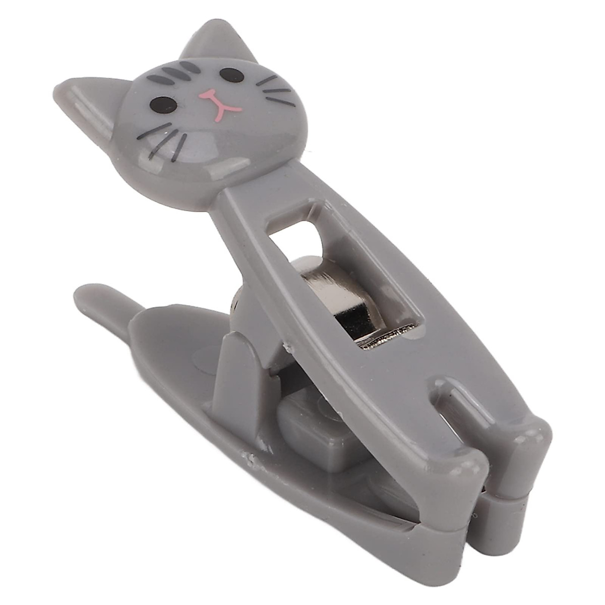 6Pcs Cat Bag Clips, Cut Snack Clips Bag Clips Food Package Chips Bag Funny Snack Clips Kitchen Storage Organization Accessories for Food Storage (Grey)