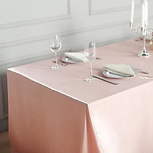 Tableclothsfactory 90x132 Rectangle Dusty Rose Wholesale Satin Tablecloth Banquet Linen Wedding Party Restaurant Tablecloth