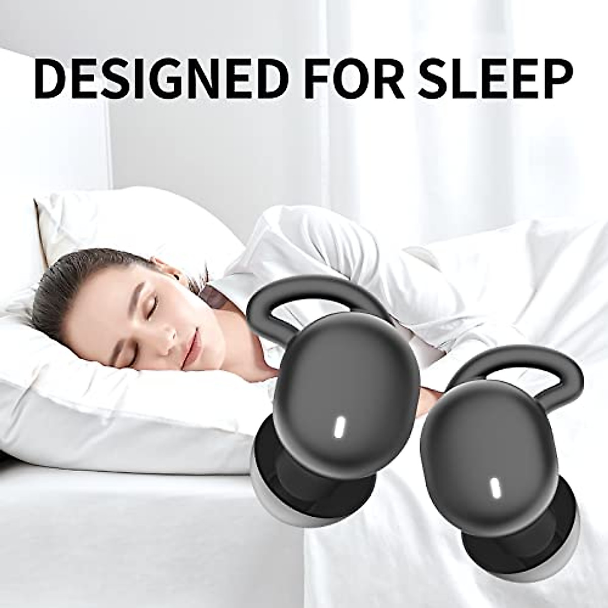 Bluetooth Sleep Headphones Mini True Wireless Noise Reduction Sleeping Earbuds,Comfortable Invisible Earphones Sleep Headsets for Side Sleeper, Workout