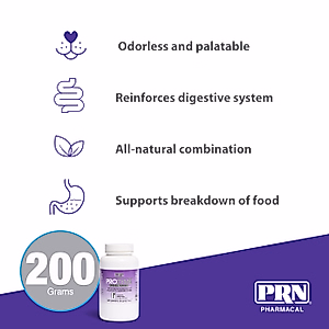 PRN Pharmacal ProZyme Original Formula Enzyme Replacement Supplement - Reinforces Animal's Digestive System, Supports Dog & Cat Food Breakdown - Promotes Pet's Digestive Health - 200 g, 7oz Bottle