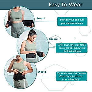 Wonder Care- Umbilical Hernia Support Belt Abdominal Binder for Belly Button Hernias or Navel Hernias, Hernia pain relief Brace (L)…