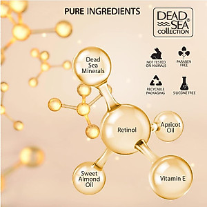 Dead Sea Collection Anti-Wrinkle Night Cream for Face with Retinol and Sea Minerals - Nourishing and Moisturizer Face Cream (1.69 fl.oz)