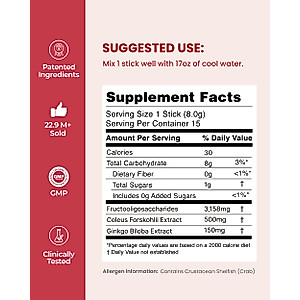 FOODOLOGY Coleology Drink Mix (Pack of 1, 15 Days) - Health Management Water Drink Mix, Pomegranate Flavor. Natural Ingredients.