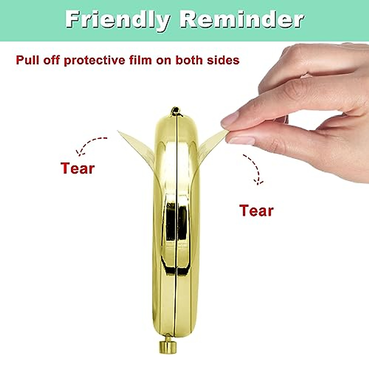 My Daughter in Law Gift Compact Makeup Mirror - Folding for Wedding Day & Funny Christmas/Valentine Gift for Her (Gold)