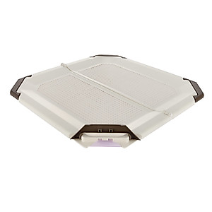 Richell USA PAW TRAX Potty Pad Holder, Puppy Training Pad Tray, for a pad 21 x 21 inches, Anti-Tearing/Anti-Ripping - Durable Plastic for Potty Training Puppies and Senior Dogs