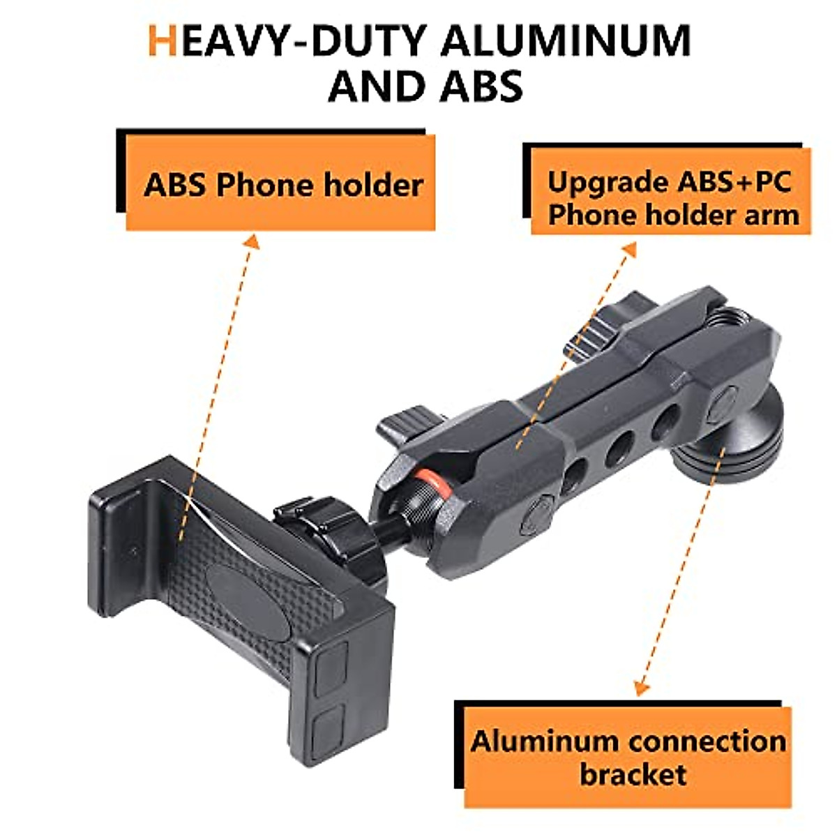 RERPRO Dash Phone Mount Holder for 2021 2022 2023 New Ford Bronco 2/4 Door Interior Accessories Dashboard Cell Phone Stand 360° Adjustable Smartphone Bracket Black