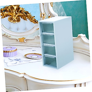 Ciieeo Box Jewelry Storage Box Clear Plastic Storage Bins Jewelry Case Storage Drawer Makeup Storage Cabinet Desk Top Organizer Clear Dresser Storage Shelves Plastic Small Tool