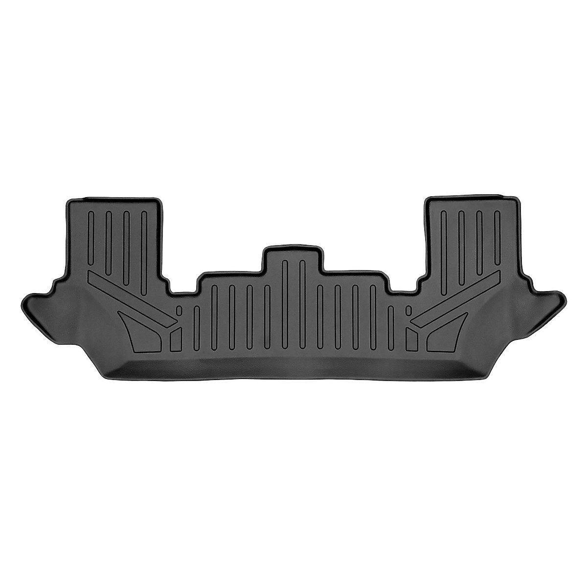 SMARTLINER All Weather Custom Fit Floor Mats 3rd Row Liner Black Compatible with 2020-2023 Compatible with Ford Explorer Only Fits with 2nd Row Bench Seats
