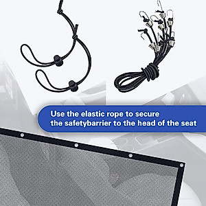 gunhunt Pack-1 Car Pet Protection Net, Car Divider Net, Pet Net Barrier, Backseat Safety Guardrail, Obstacle Isolation Net, Car Interior Products, for Most Cars, Trucks and Vans (Black)