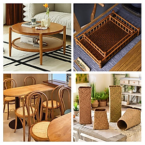 14"Width Natural Cane Webbing 3.3Ft, V Shape Rattan Webbing for Caning Projects, Woven Cane Roll for Furniture, Chair, Cabinet, Ceiling, Basket