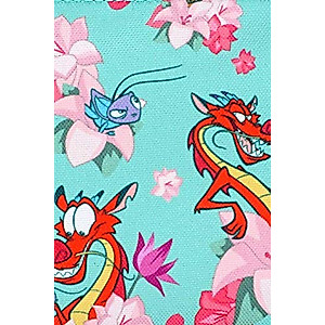 Loungefly Mulan Mushu & Crickie Nylon AOP Coin/Cosmetic Pouch