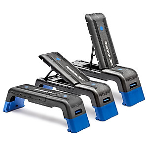 Reebok Deck Multipurpose Adjustable Bench Aerobic Strength Training Incline and Decline, Blue