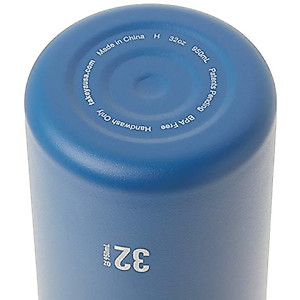 Takeya Originals 32 oz Vacuum Insulated Stainless Steel Water Bottle with Straw Lid, Navy