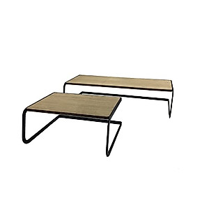 Pantry Shelf Cupboard Organizers Kitchen Cabinet, 2 Tier Stackable Organizers for Counter Pantry Storage Bathroom Bedroom Office Table Desk Space Saving Steel Frame Wooden Board Rust Resistant Black