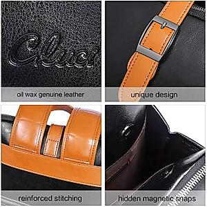 CLUCI Womens Backpack Purse Leather + Women Wallet