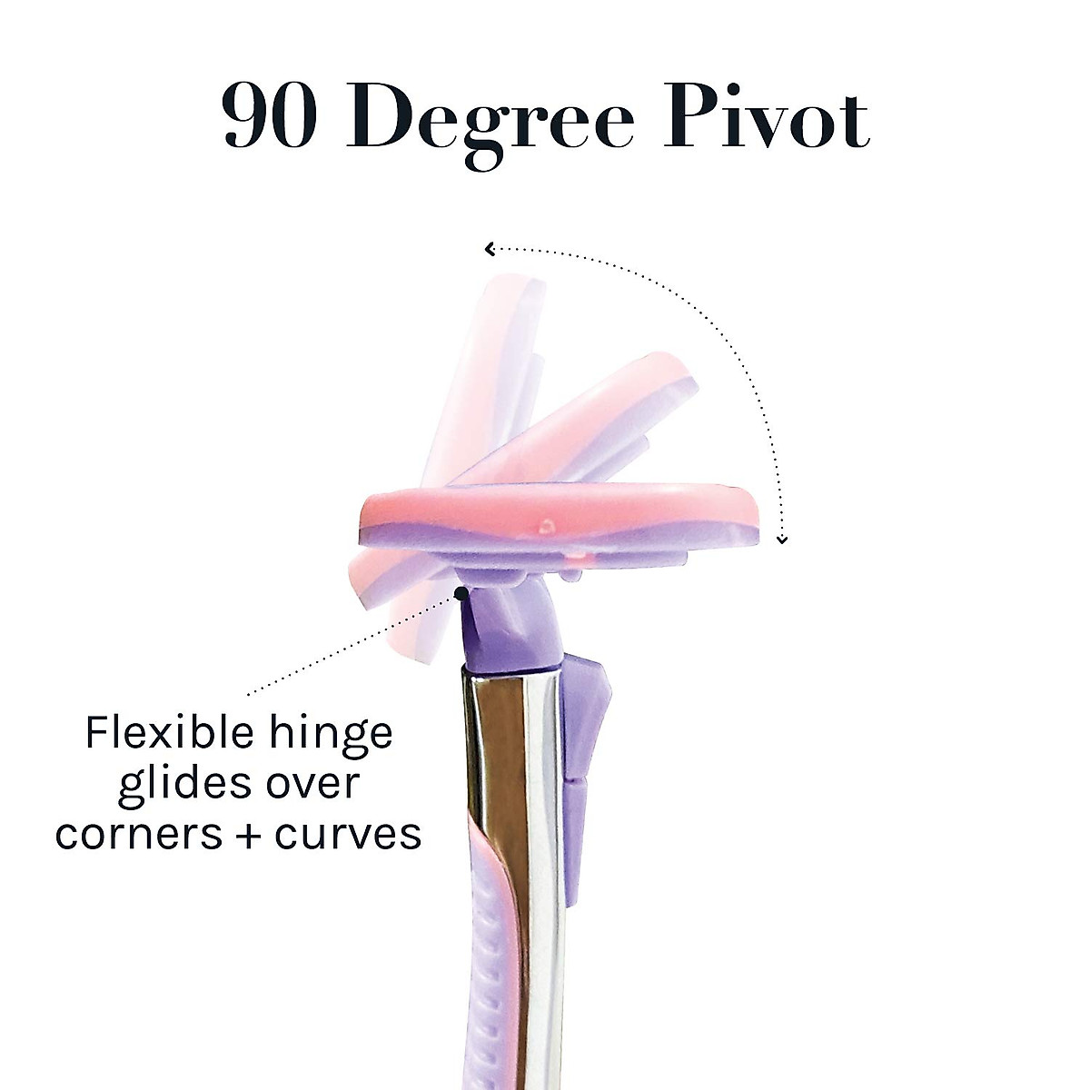 AOA Studio Women's 5-Blade 7pc Kit Including 1pc Handle 5pcs Five-Blade Heads from Swedish1pcs Stainless Steel Shower Hook Hydrating Aloe and Vitamin E Strip Cleanest, Closest, Comfortable Shave