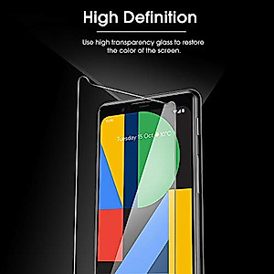 OMOTON [4 Pack Screen Protector for Google Pixel 4 (5.7 Inch), Tempered Glass/Alignment Frame/Scratch Resistant/Only Cover Display Area