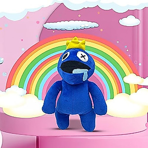 BEGA TOYS Rainbow Friends Plush - Purple Rainbow Friends Plush - Colorful Purple, Yellow, Pink, Blue, Orange Red - Adorable Rainbow Friend Toys for Kids (Blue)