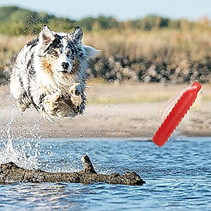 Segzwlor Dog Float Toy - Interactive Training Bumper & Fetching Dog Retrieving Dummy Outdoor - Lightweight for Float on The Water Pool Fetch Rope Dummie Toys - Suit for Small Medium Large Dogs