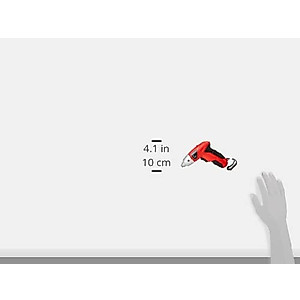 25-Piece Electric Screwdriver Set - Cordless Drill with LED Work Light, Automatic Spindle Lock, and Screw Driver Bits by Stalwart (Red)