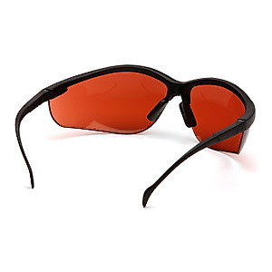 Pyramex Venture II Safety Eyewear, Sun Block Bronze Lens With Black Frame