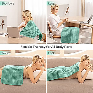 XXX-Large King Size Heating Pad for Pain Relief, 18" X 33" Fast Heating Pad with 2H Auto Shut Off, 6 Heat Settings & Machine Washable, Moist & Dry Heat Therapy for Neck Back Shoulder Relief and Cramps