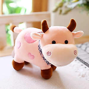 Liumart Cow Stuffed Animals, Cute Cow Plush (Pink)