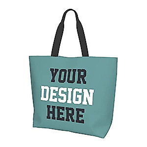 Custom Tote Bag Personalized Shoulder Bags Add Your Photo Image Custom Handbag For Women Teacher for Travel Business Shopping Personalized Gifts