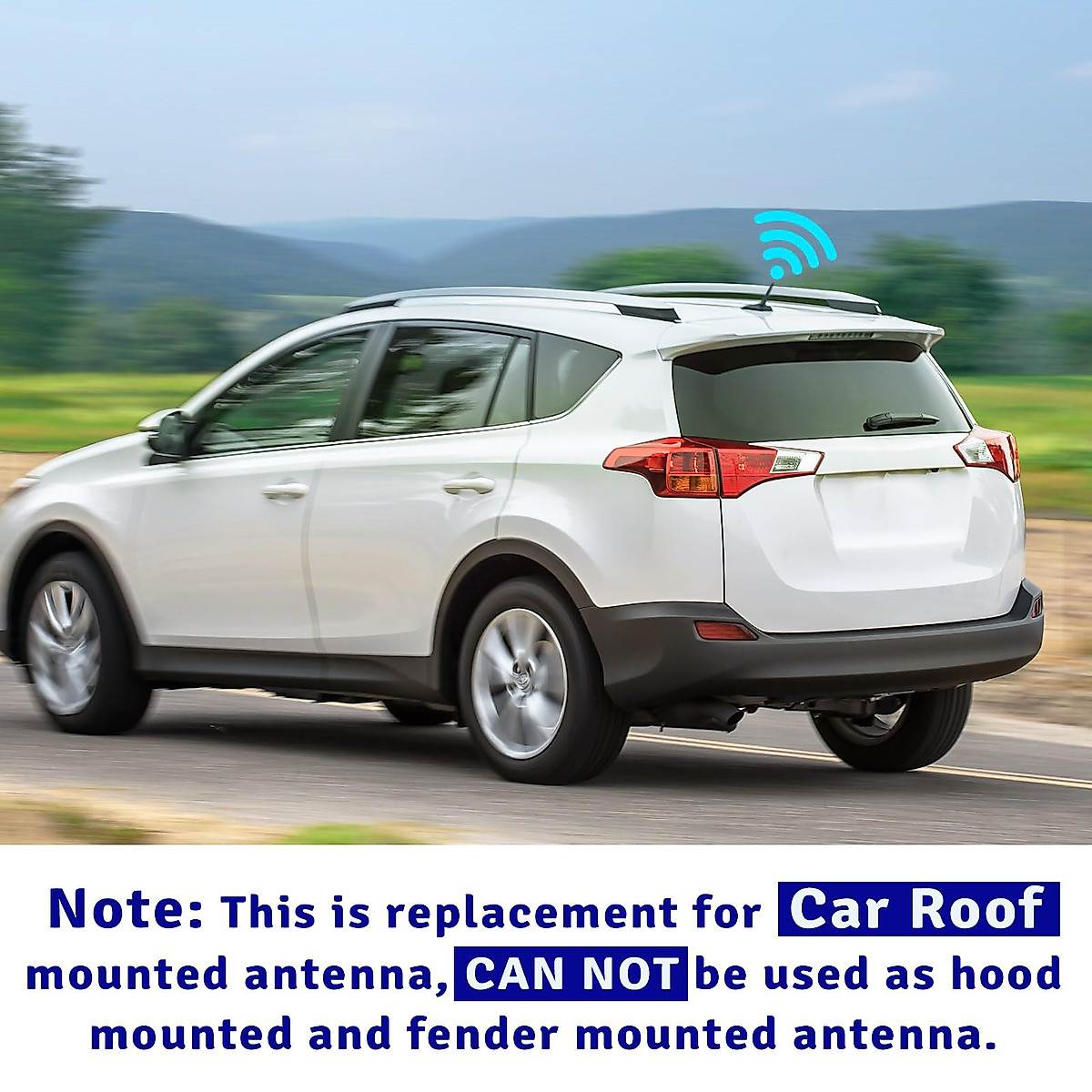 Bingfu Car Radio Short Rubber Antenna Mast [ONLY for Car Roof Mount] [2.5 inch] Vehicle FM AM Stereo Universal Roof Mount Antennas - NOT a Replacement for Shark Fin Antenna