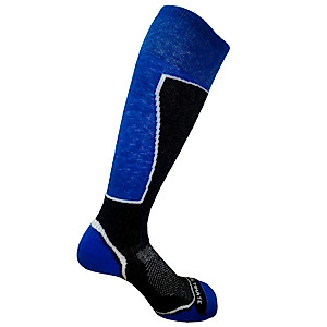 Ultimate Socks Mens Midweight Merino Wool Ski Snowboard Warm Socks Blue Large 9-11.5