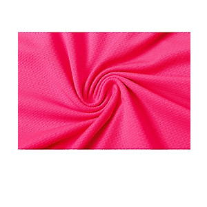 Vidusou Women's Sleeveless Golf & Tennis Polo Shirt - Moisture-Wicking V-Neck Lapel Collar, Rose Red, L