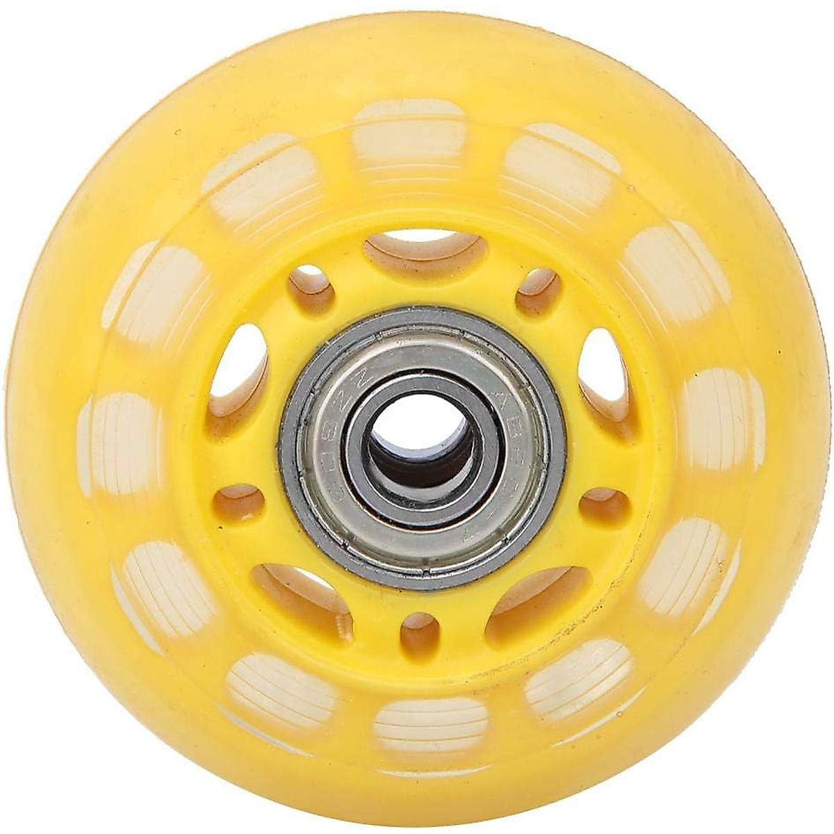 Roller Skate Wheel Accessories Luggage Replacement Wheel Yellow PU with 608ZZ Bearing Luggage Cart Skates Accessories 64x24x8mm
