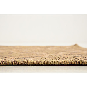 Unique Loom Outdoor Trellis Collection Area Rug - Spiral (2' 2" x 6' 1" Runner, Light Brown/ Brown)