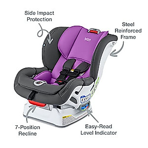 Britax Marathon Clicktight Convertible Car Seat, Mod Purple SafeWash