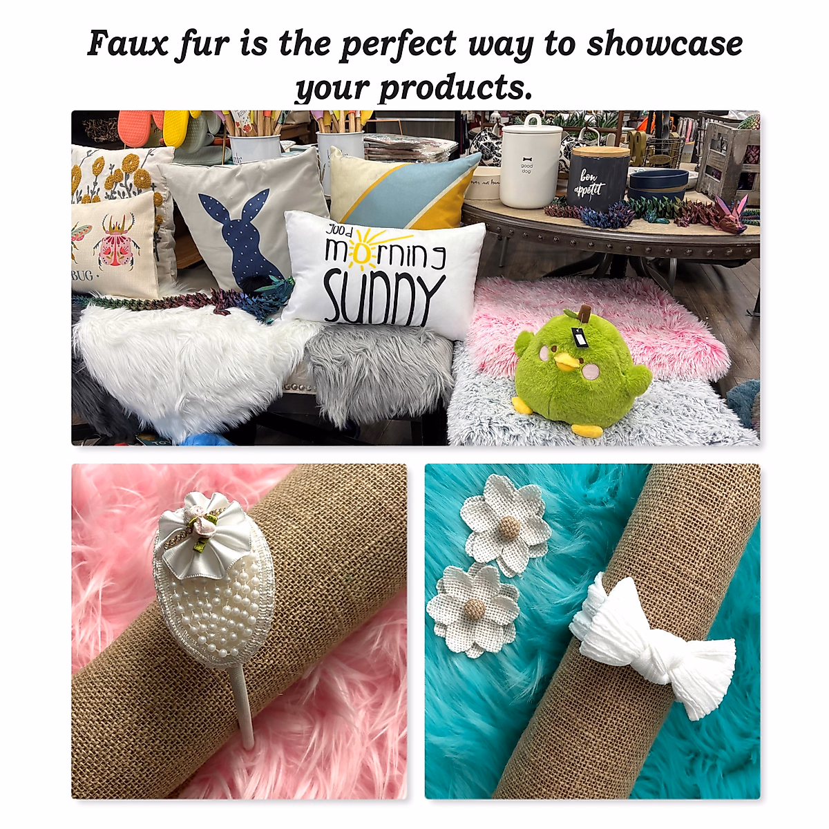 Bianna Candy Amber Orange White Faux Fur Fabric, 60 inches Wide Options and Small Sizes, American Seller, Luxury Shag Shaggy Material for Crafting, Sewing, Costumes (12x12 inches)