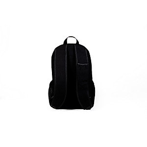 DIME BAGS City Dweller Casual Hemp Backpack with Padded Laptop Compartment and Water Bottle Holder (Black)