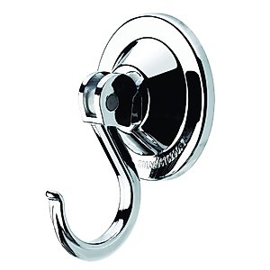 NL HOME Wreath Hangers for Glass Door or Window, 2-Pack Strong Suction Cup Utility Hooks, Siver Chrome