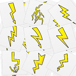 144 Pieces Lighting Bolt Tattoos Lightning Bolt Stickers Lightning Bolt Hand Temporary Tattoos Accessories Apparel Accessories for Birthday Party Favor Decorations,9 Styles