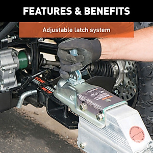 CURT 25153 Straight Tongue Trailer Coupler for 2-Inch Channel, 2-in Hitch Ball, 3,500 lbs