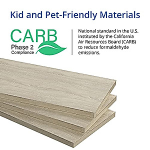 Cozy Castle Modern Wooden Coffee Table with Storage, Minimalist Hallway Mid Century Cocktail Table for Living Room Apartment Reception, Oak