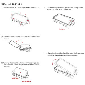 Willbox Professional [15m/50ft] Diving Surfing Swimming Snorkeling Photo Video Waterproof Protective Case Underwater Housing for Galaxy and iPhone Series Smartphones with Lanyard (Orange)