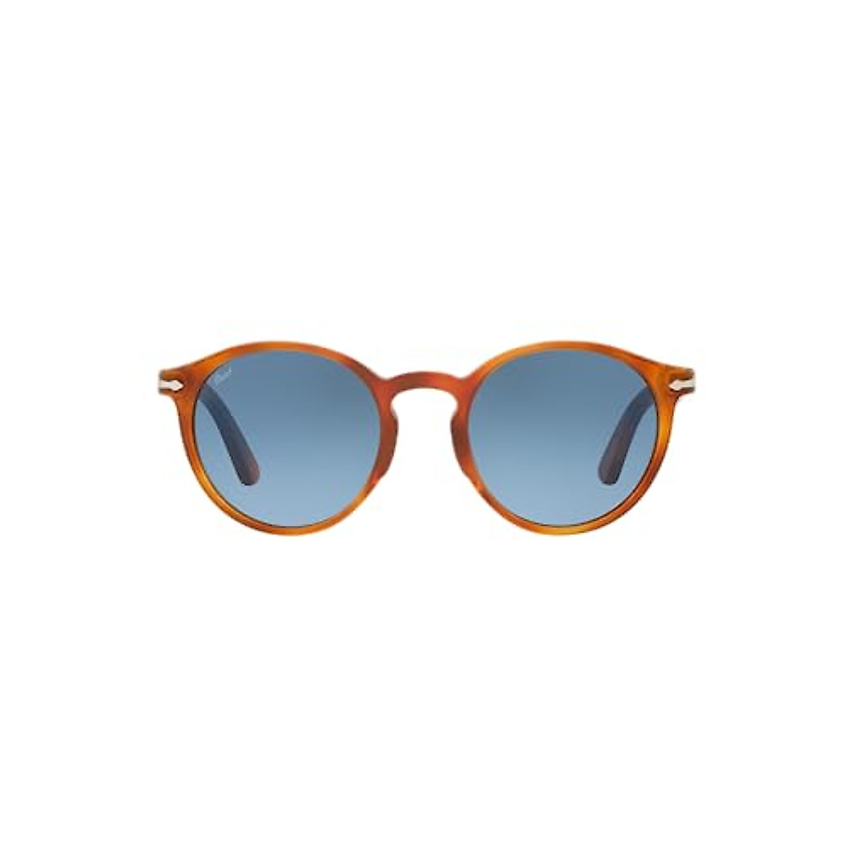Persol PO3171S Round Sunglasses, Terra Di Siena/Azure Gradient Blue, 49 mm