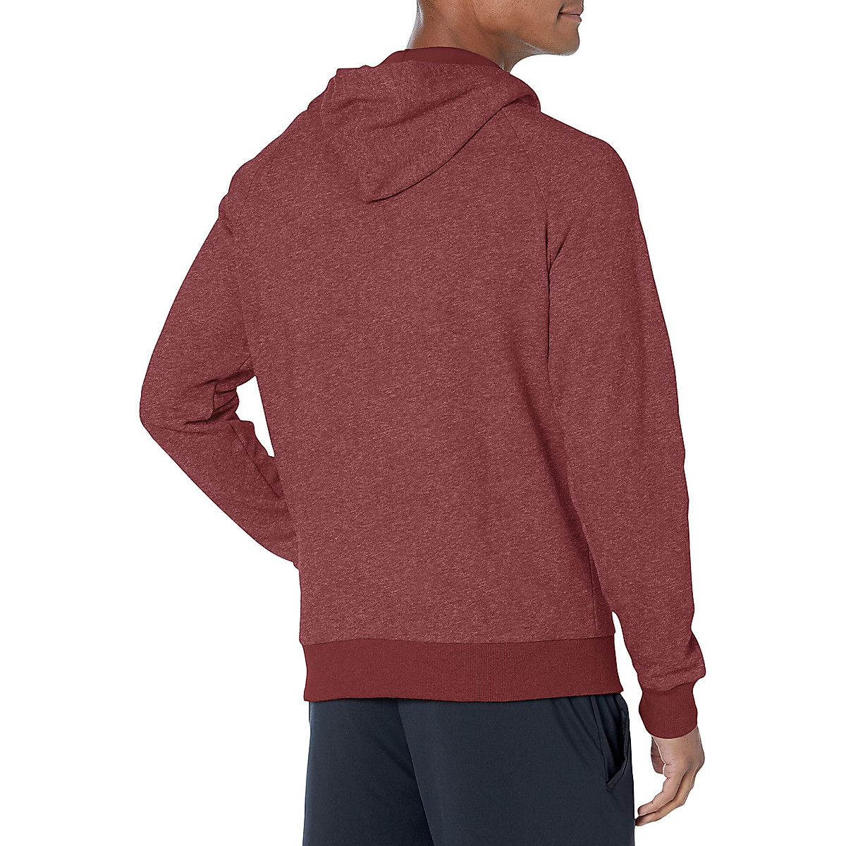 Under Armour Mens Rival Fleece 1/2 Zip Hoodie, (690) Chestnut Red Light Heather / / Onyx White, Small