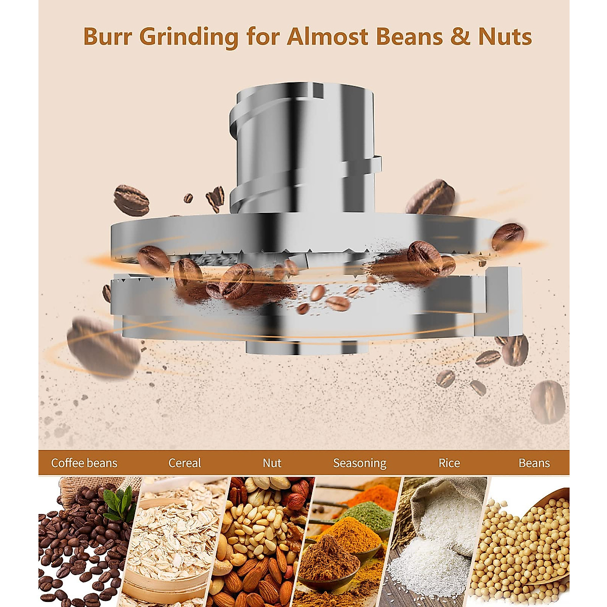 Cold Pressed Juicer Machine For Fruit and Vegetable, Coffee Grinder Machine, Slow Masticating Juicer Electric Coffee Bean Grinder from Espresso to Cold Brew, Easy to Clean Juice Extractor,Quiet Motor